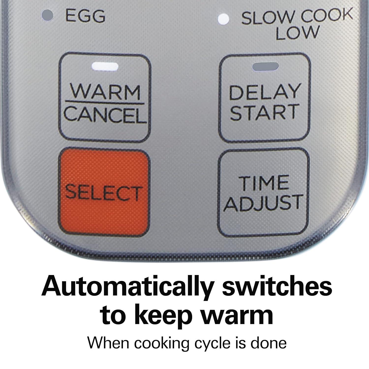 Hamilton Beach Digital Programmable Rice Cooker & Food Steamer, 8 Cups ...