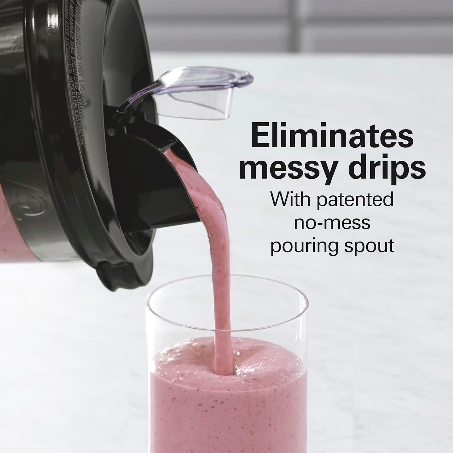 Hamilton Beach Wave Action Blender for Smoothies, Stainless Steel Ice ...