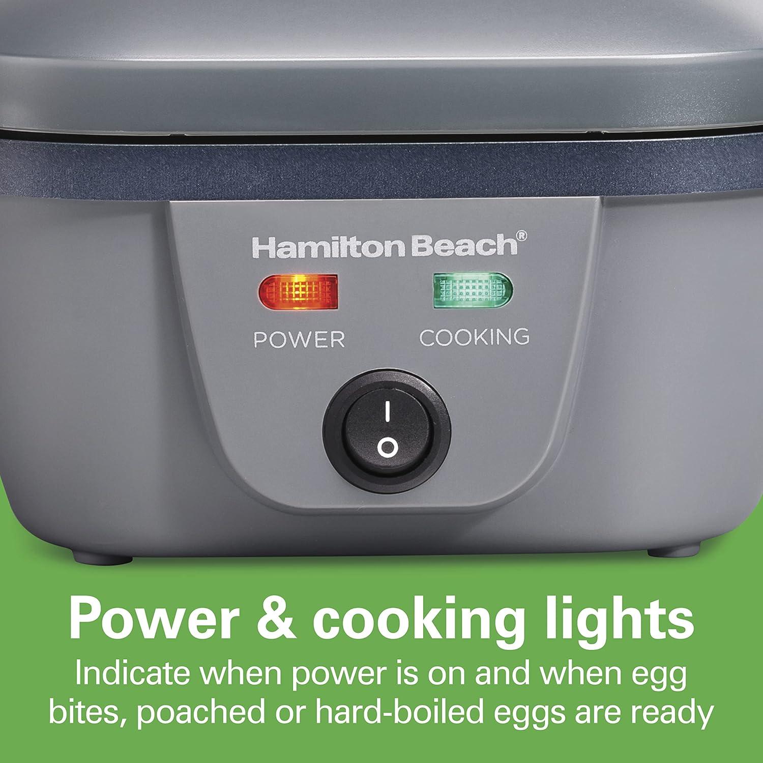 Hamilton Beach 6-in-1 Electric Egg Cooker for Hard Boiled Eggs, Sous ...