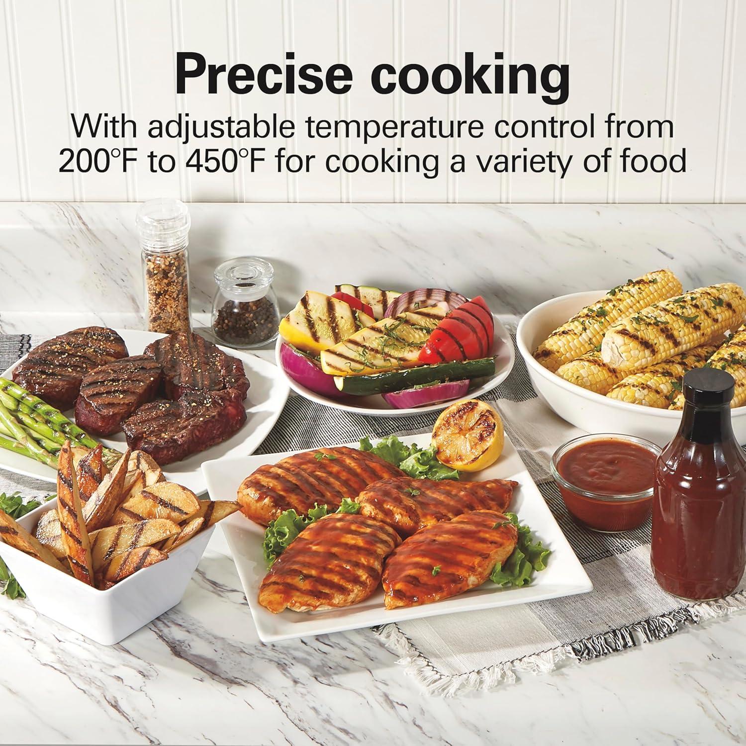 Hamilton Beach Electric Indoor Searing Grill with Viewing Window ...