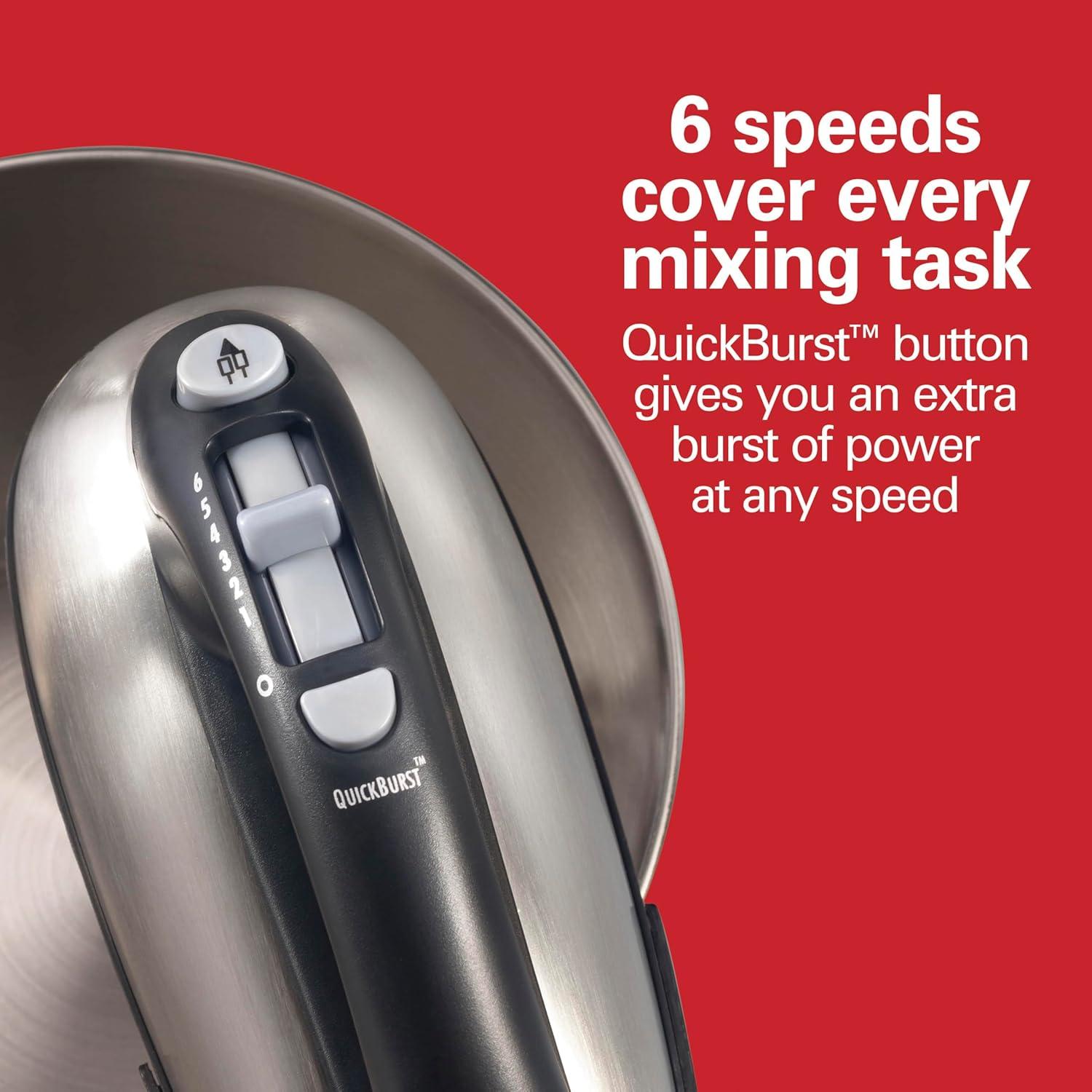 Hamilton Beach Classic Stand and Hand Mixer, 4 Quarts, 6 Speeds with ...