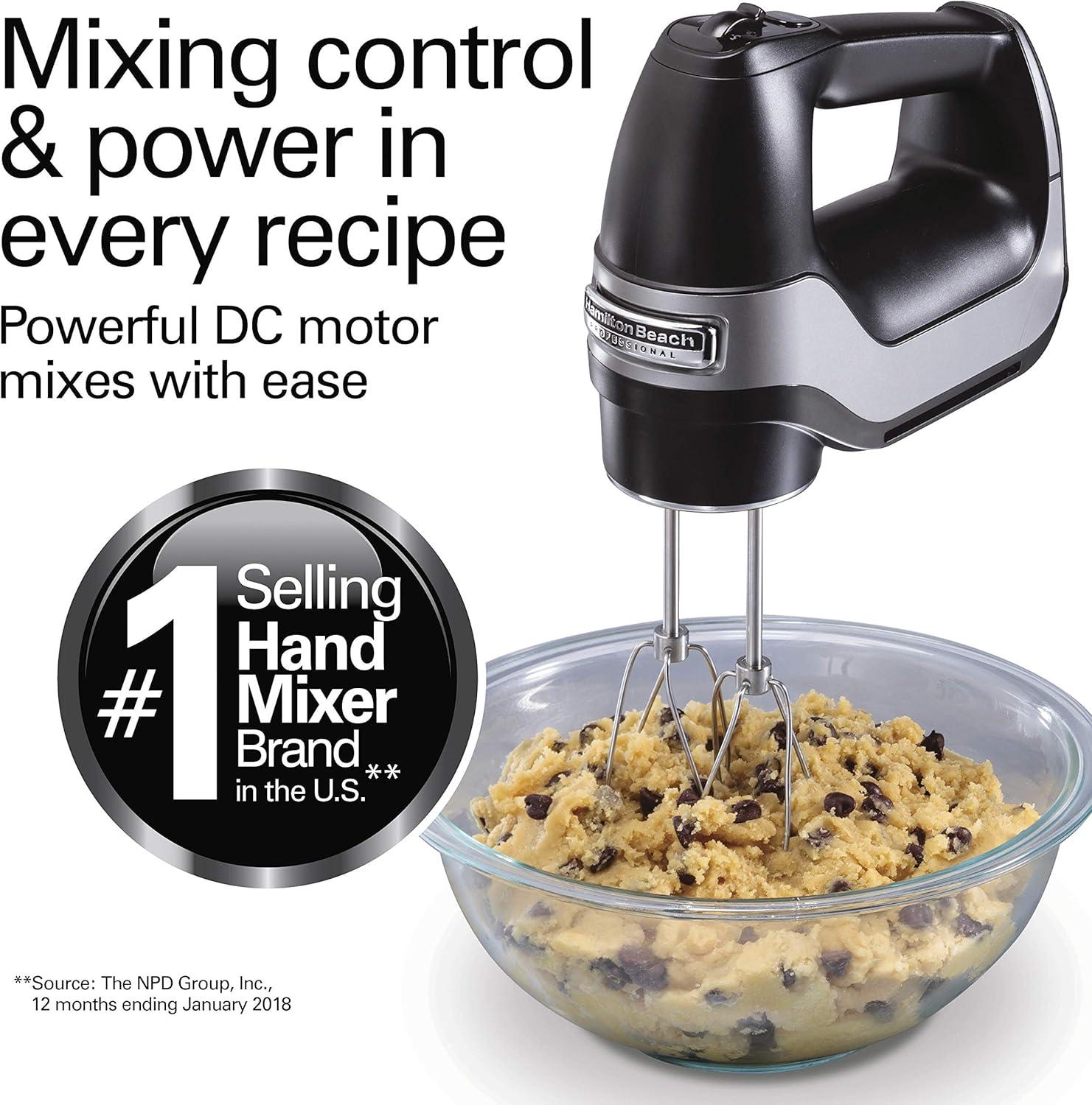 Hamilton Beach Professional 5-Speed Electric Hand Mixer with High ...