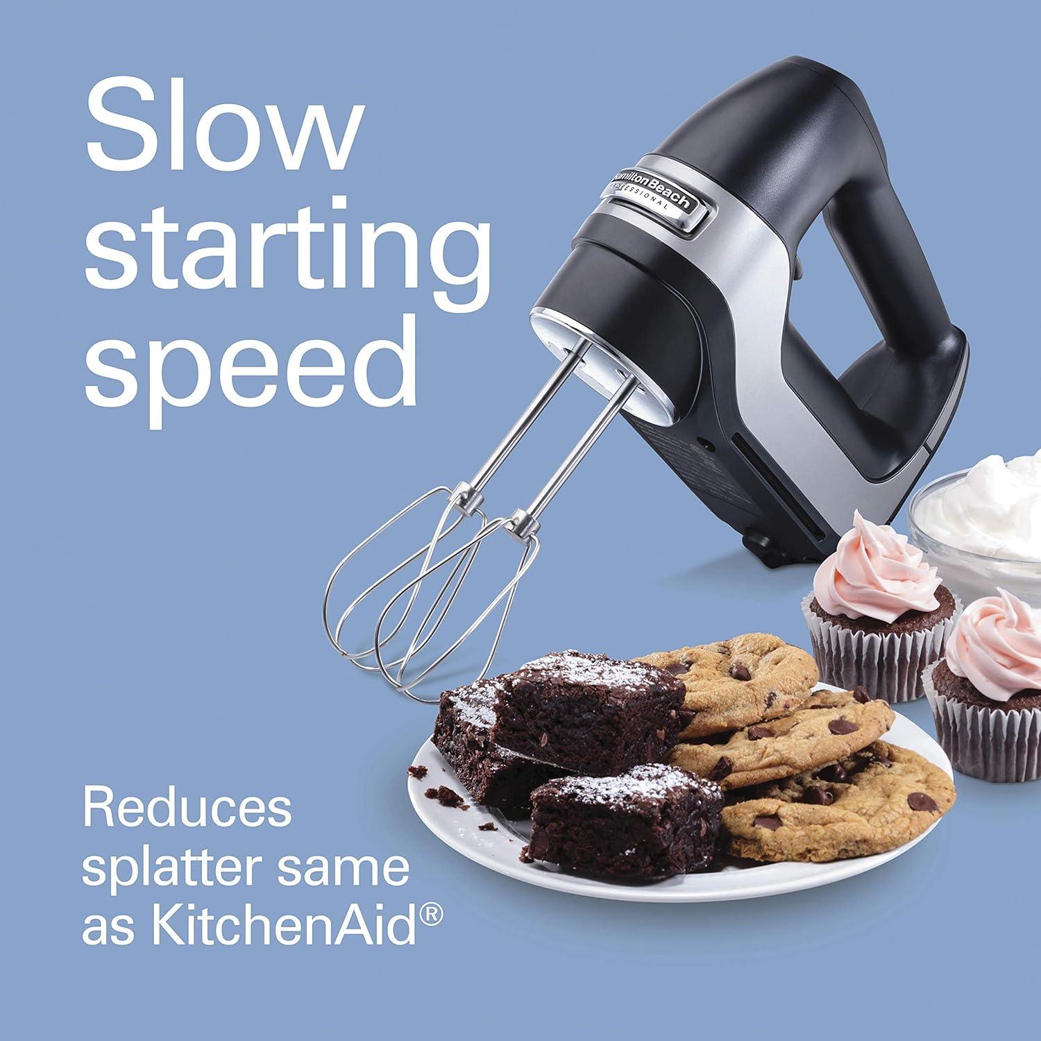 Hamilton Beach Professional 5-Speed Electric Hand Mixer with High ...
